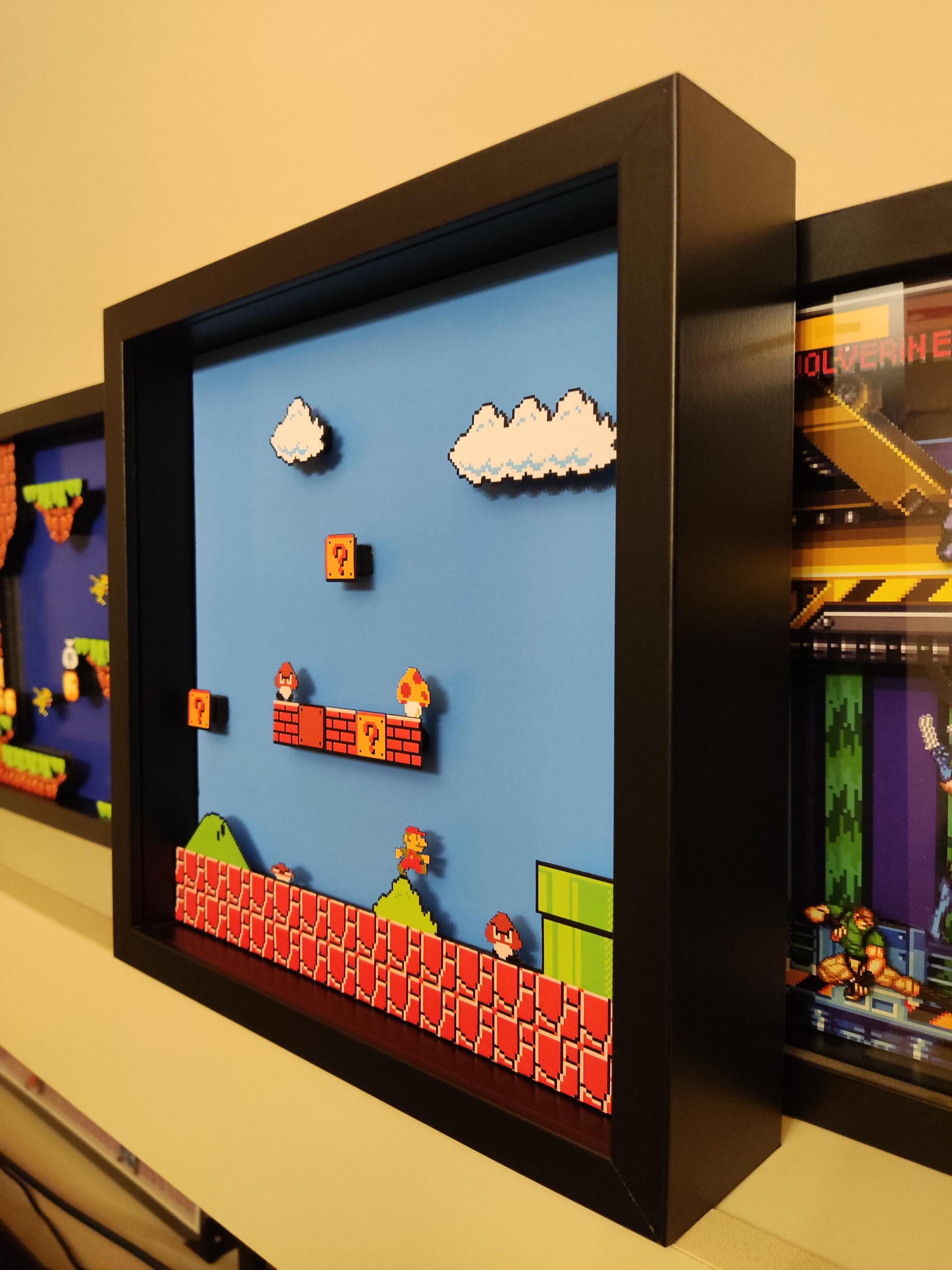 Super Mario Bros 1 3D Shadow Box - Etsy