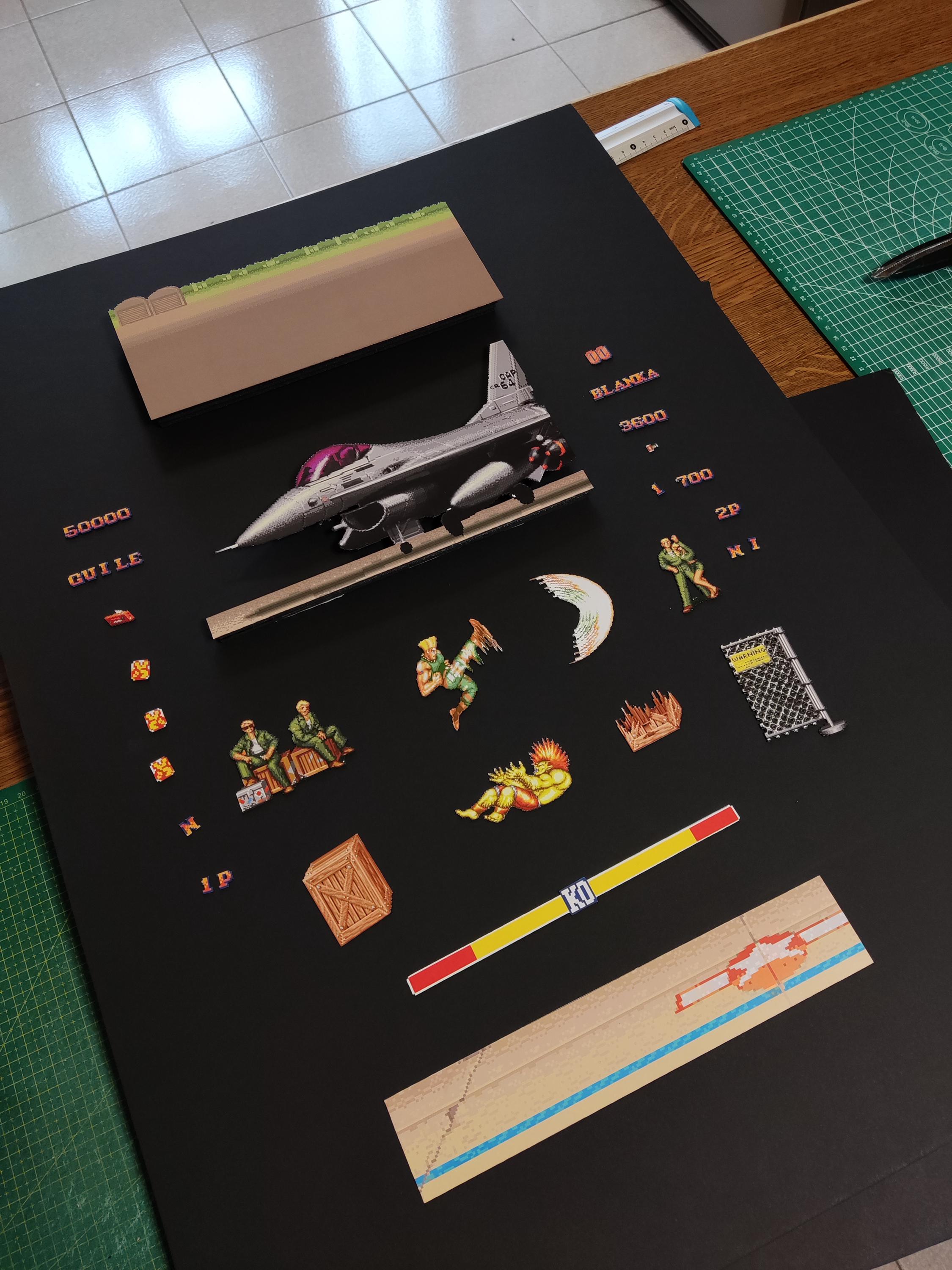 Street Gighter II Guile Vs Blanka 3D Shadow Box - Etsy