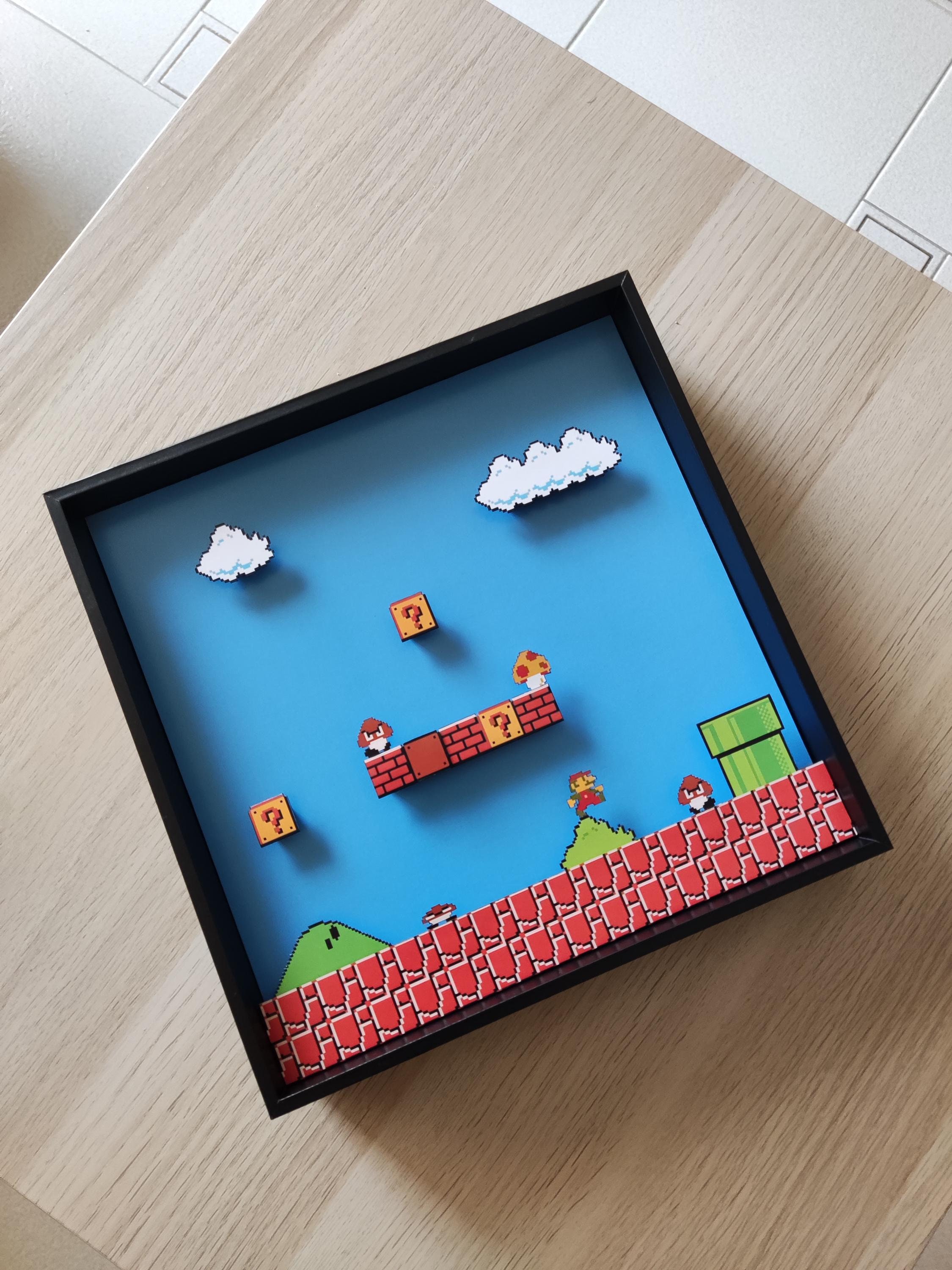 Super Mario Bros 1 3D Shadow Box - Etsy