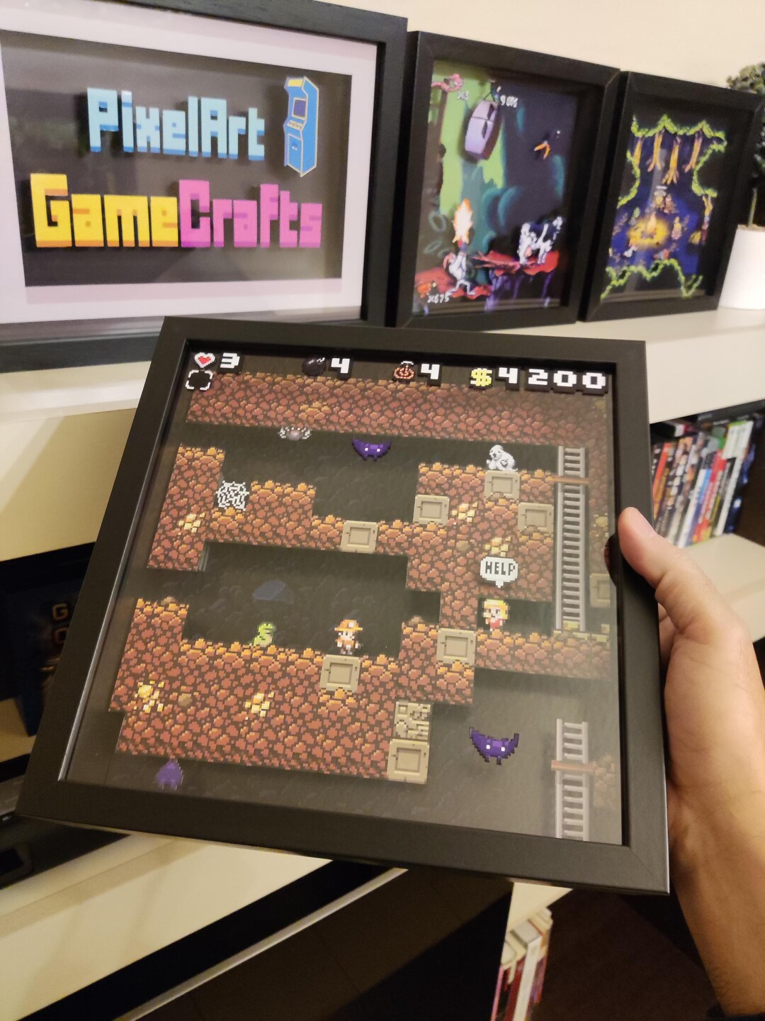 Spelunky Classic 3D Shadow Box - Etsy