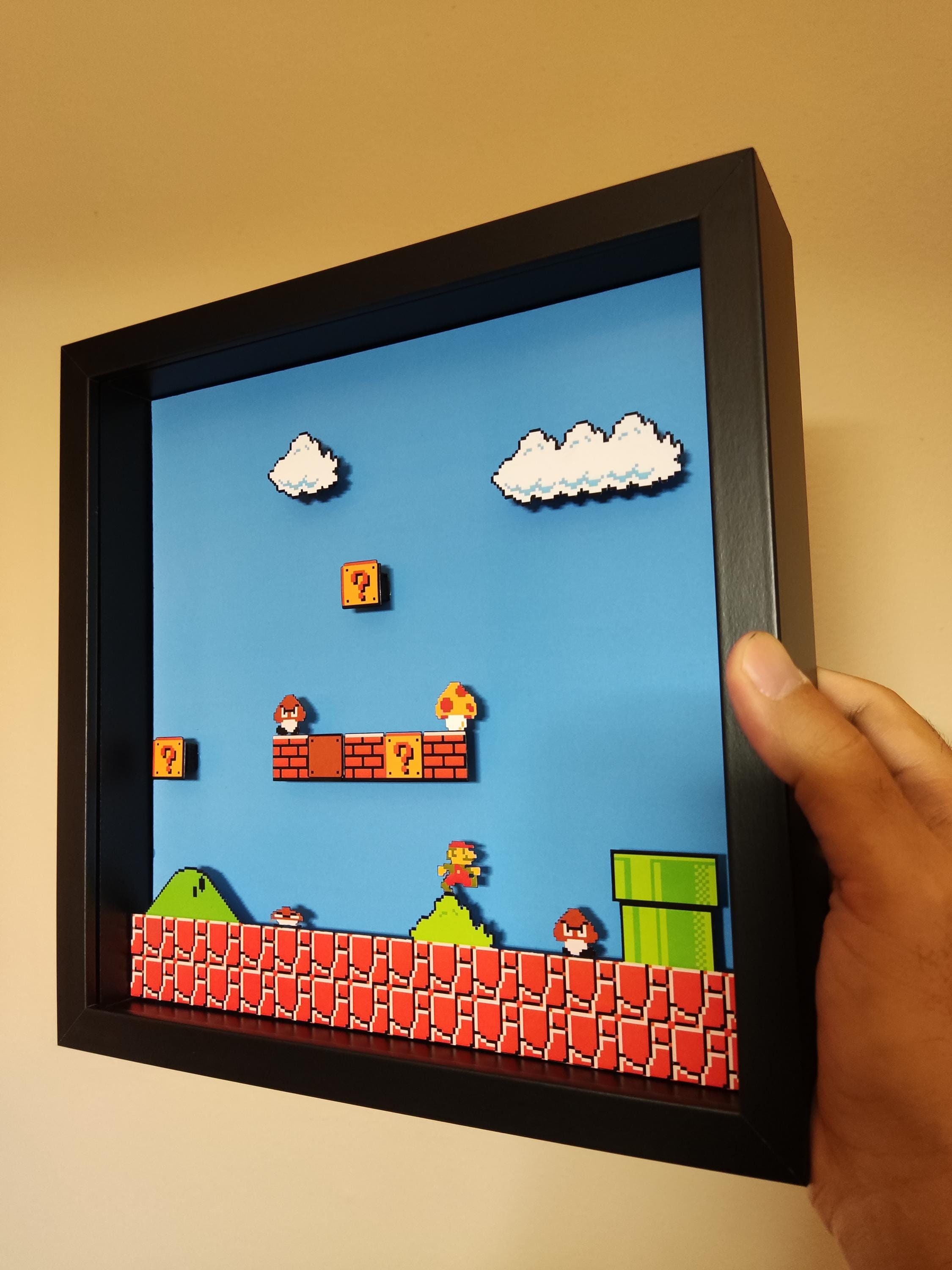 Super Mario Bros 1 3D Shadow Box - Etsy