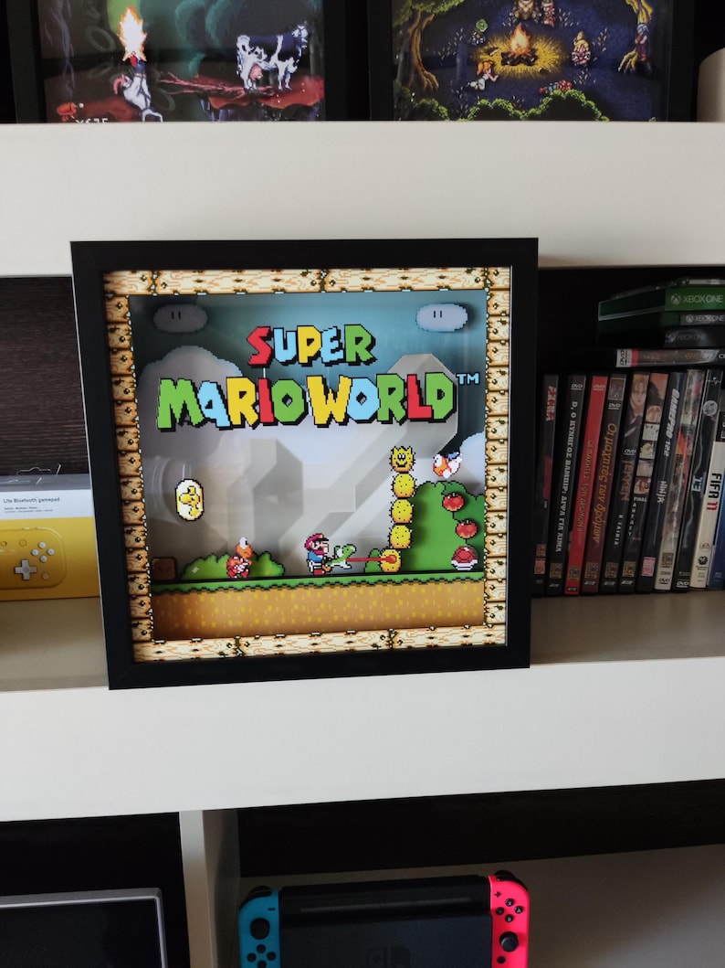 Super Mario World 3d Shadow Box - Etsy