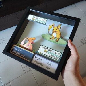 Pokemon Battle Charizard Vs Raichu 3D Shadow Box - Etsy Australia