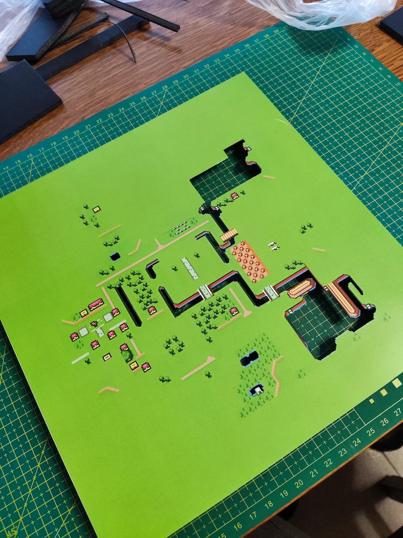 Zelda Hyrule Map 3D Shadow Box - Etsy