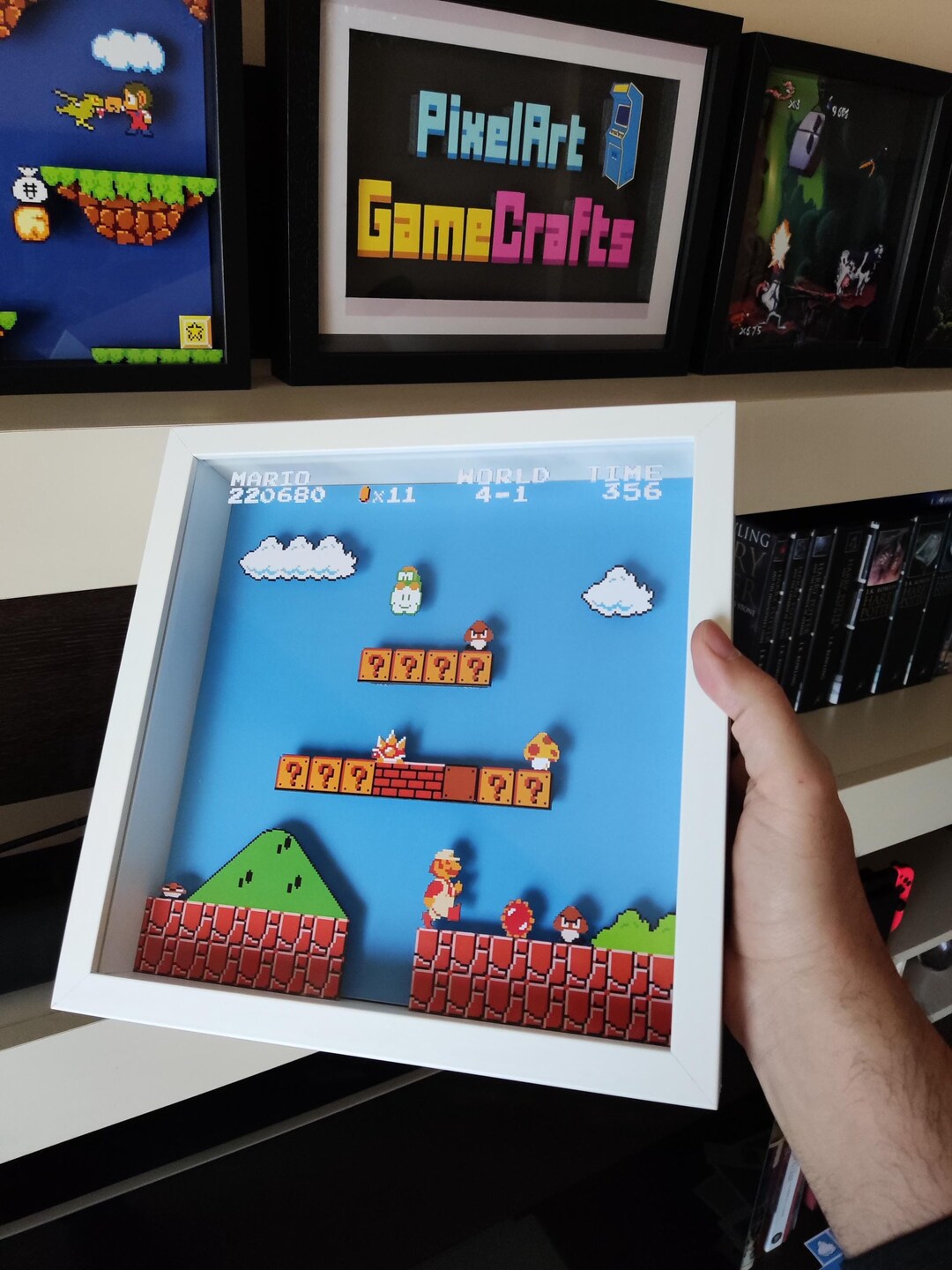 Super Mario Bros 1 Alternative 3D Shadow Box - Etsy