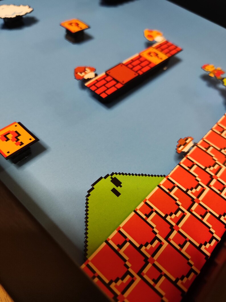 Super Mario Bros 1 3D Shadow Box - Etsy