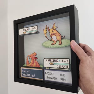 Pokemon Battle Charizard Vs Raichu 3D Shadow Box - Etsy Australia