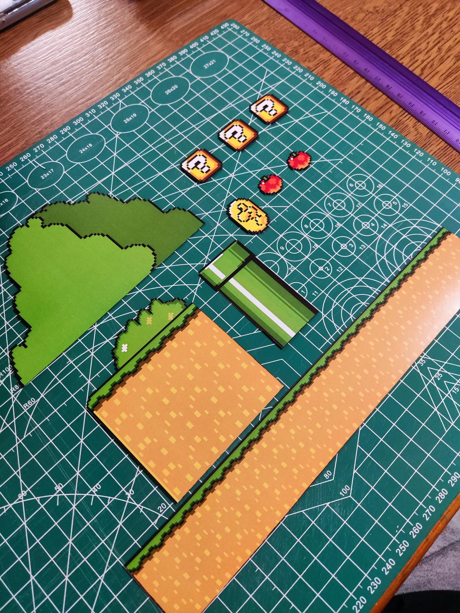 Super Mario World Stage1 3d Shadow Box - Etsy
