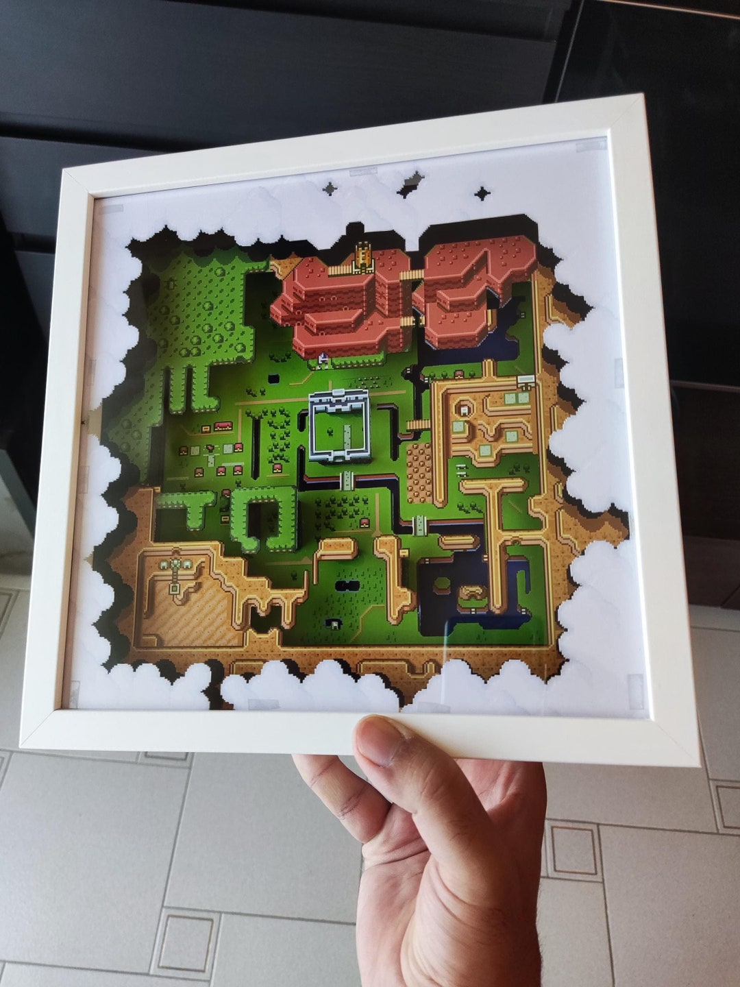 Zelda Hyrule Map 3D Shadow Box - Etsy