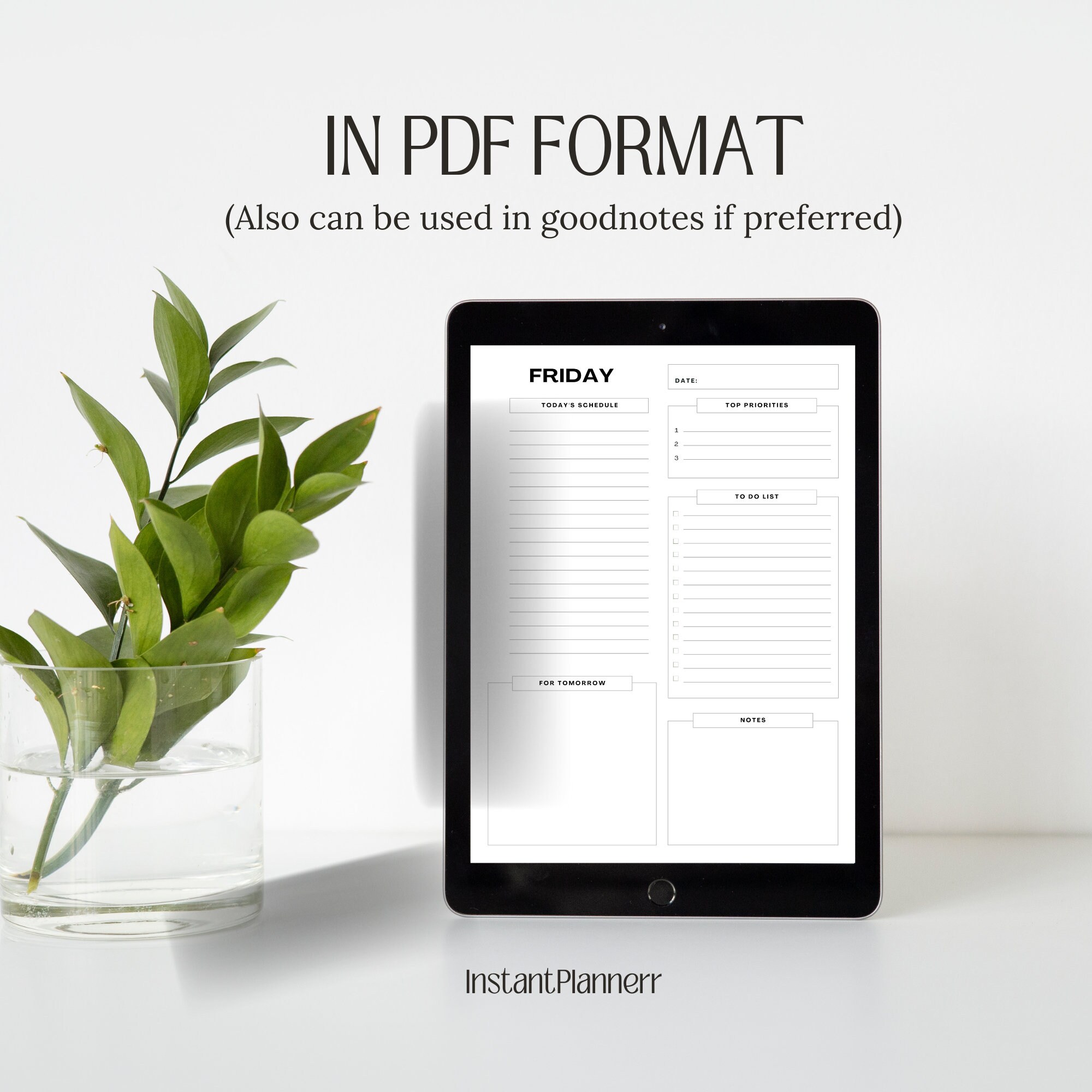 Daily Planner Friday Template Printable A4 PDF Format - Planner ...