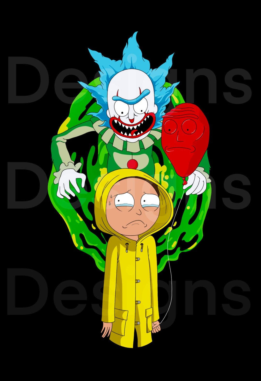 Rick and Morty Halloween Pennywise Digital Download - Etsy