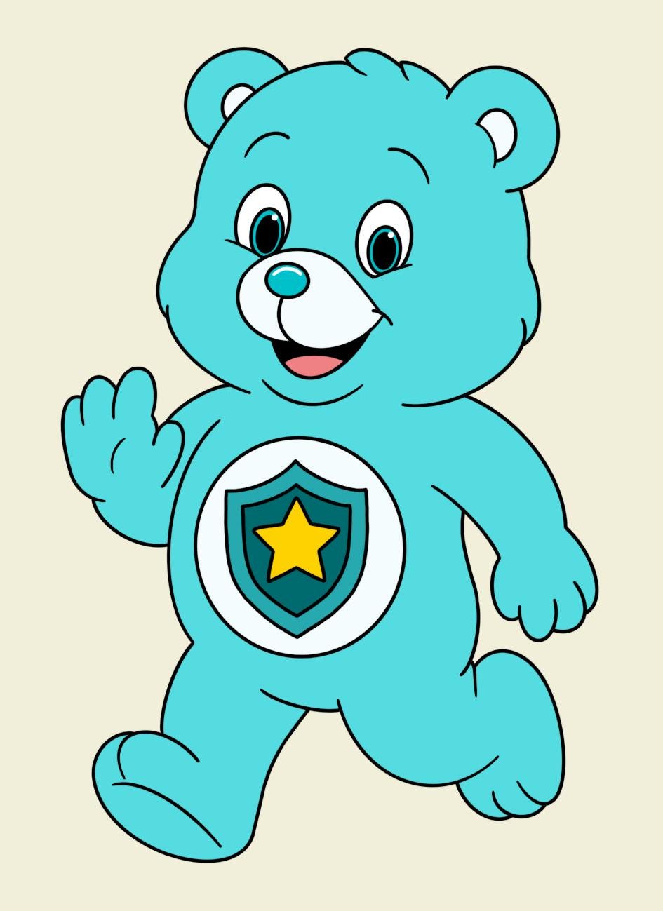 Caring Bear Digital Stickers | Decor, Crafting & Scrapbooking, Fun ...