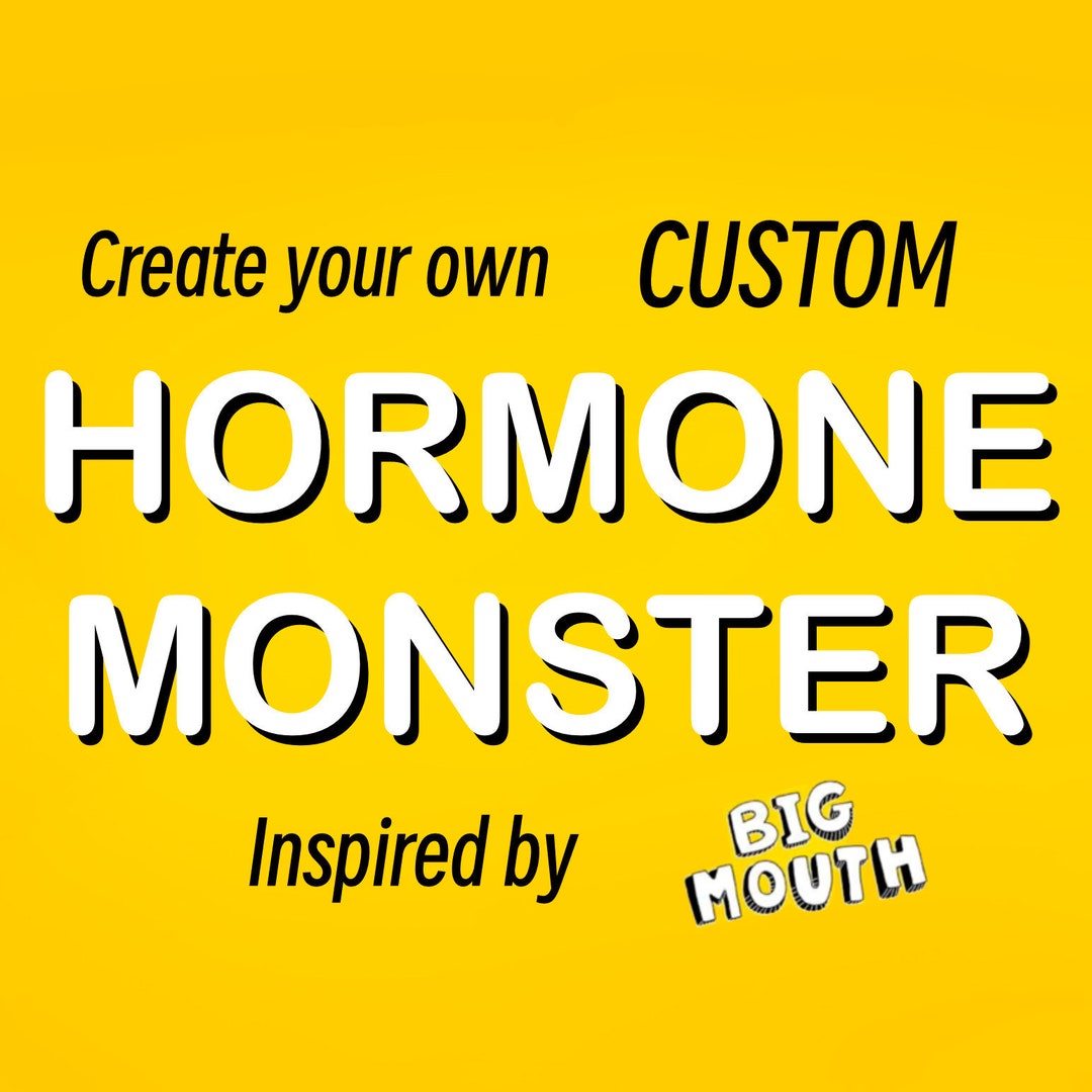 Custom Big Mouth Hormone Monster Digital Portrait Digital Download - Etsy