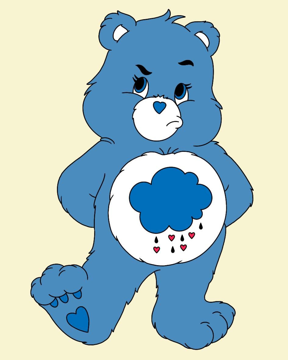 Caring Bear Digital Stickers | Decor, Crafting & Scrapbooking, Fun ...