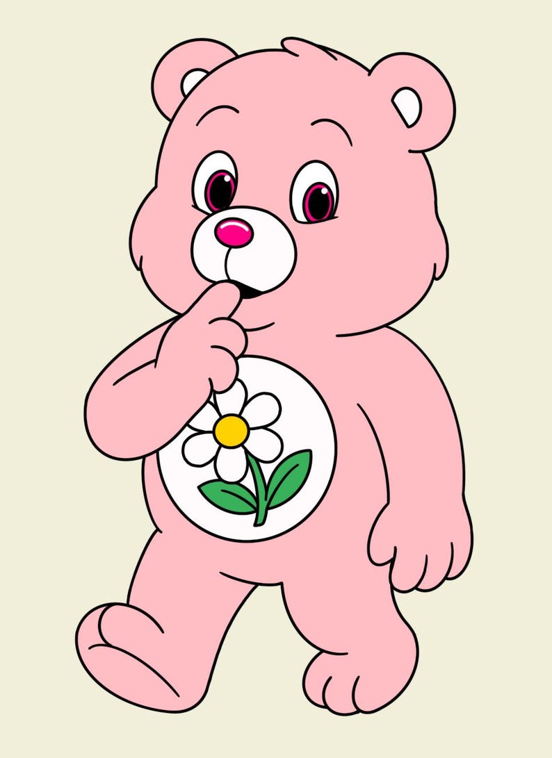 Caring Bear Digital Stickers | Decor, Crafting & Scrapbooking, Fun ...