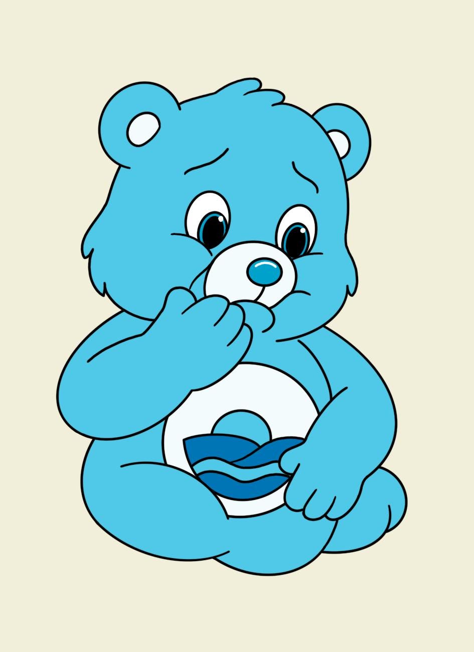 Caring Bear Digital Stickers | Decor, Crafting & Scrapbooking, Fun ...