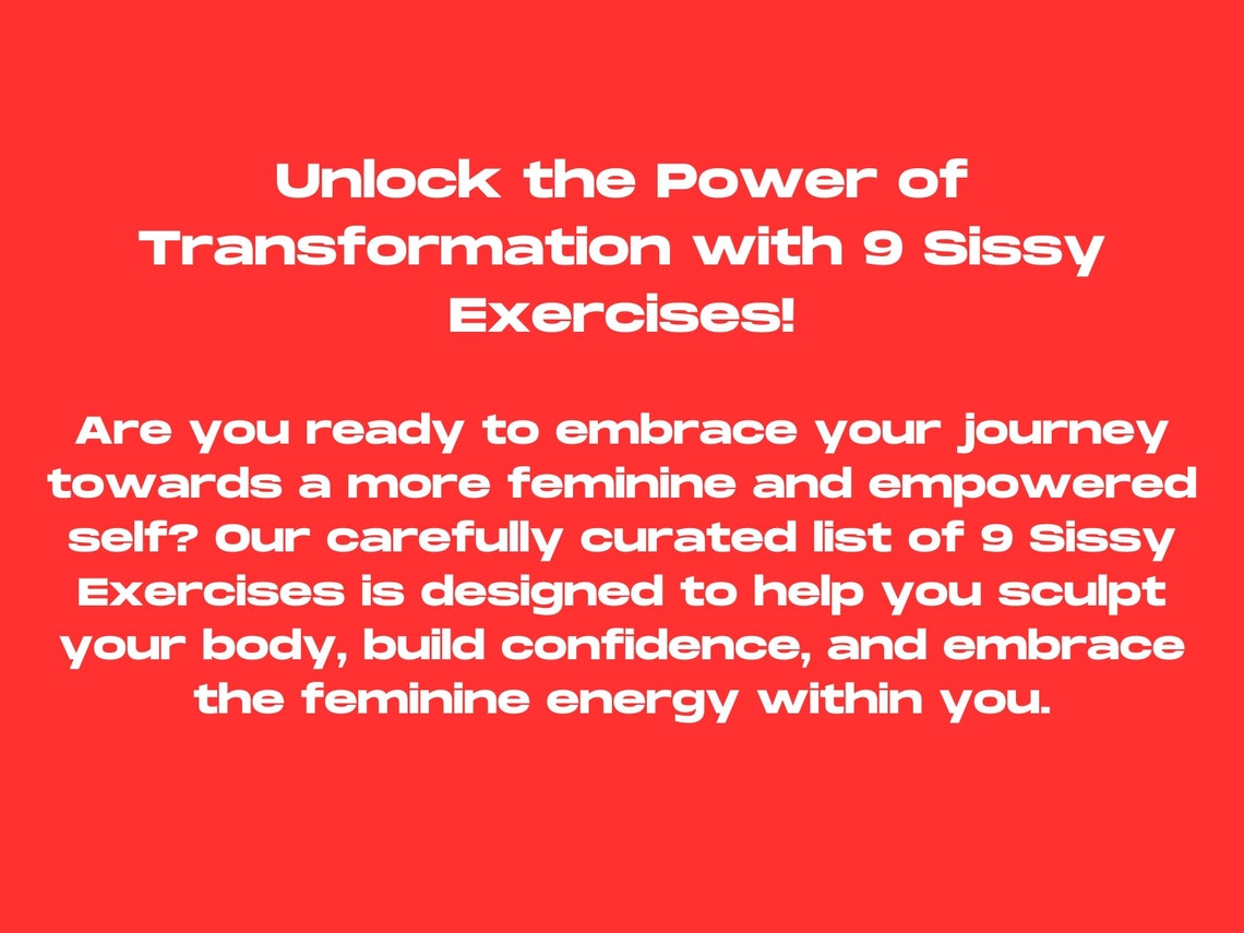 9 Sissy Exercise - for Sissies and Femboys - Feminize Your Body - Femdom Training Task - Guide ...