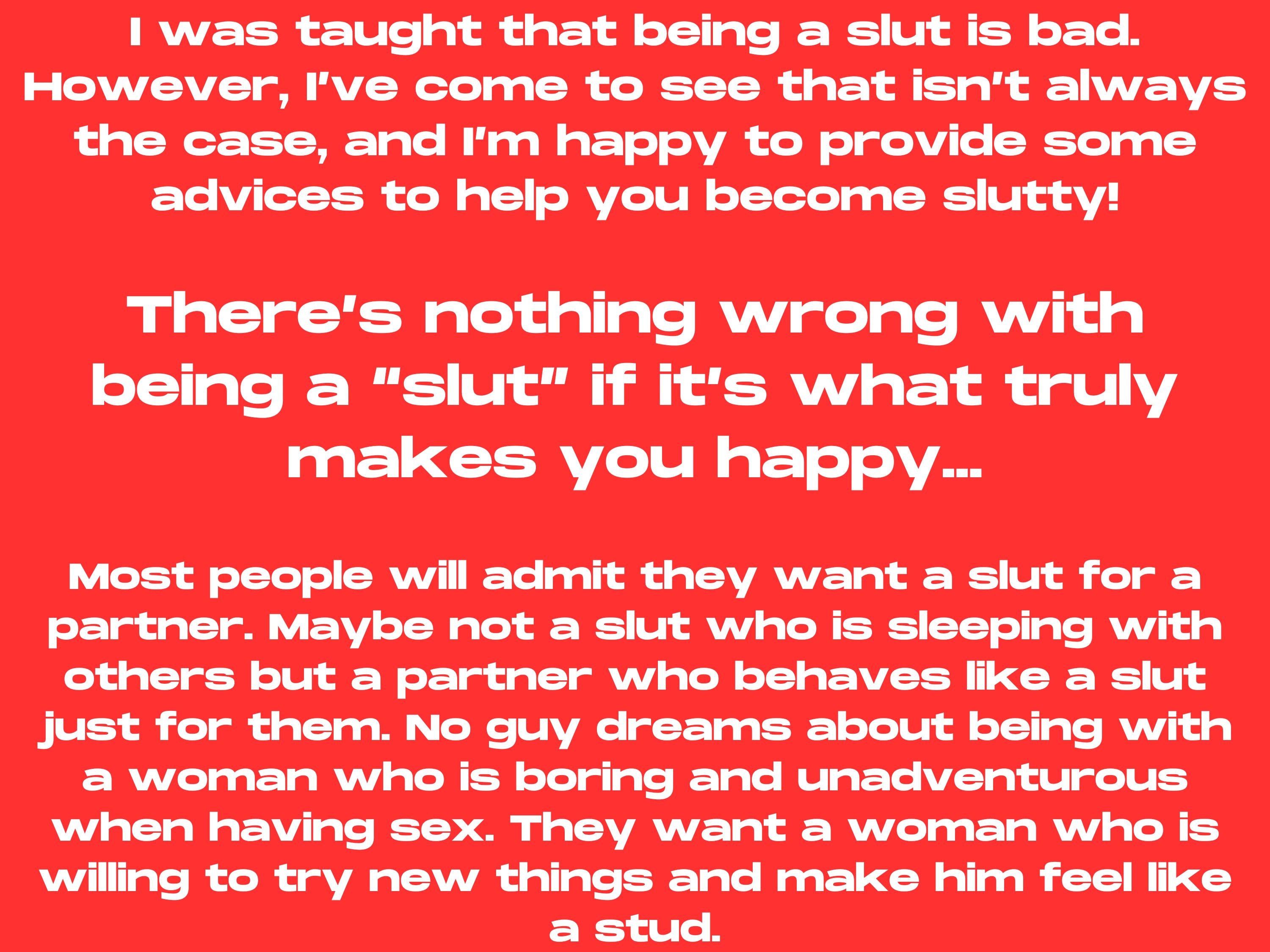 50 How to Be A Good Slut Ideas - the Empowered Slut's Activity Guide ...