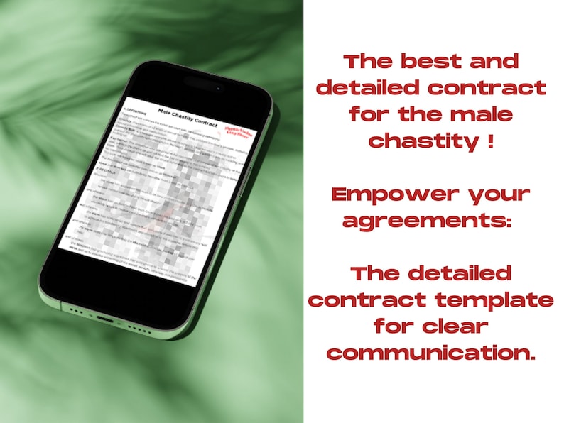 Contract of Male Chastity - for Submissives and Mistress - Domination and Humiliation Rules ...