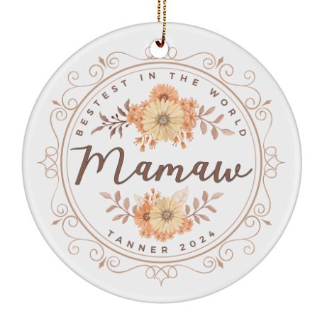 Mamaw Ornament, Mamaw Gift Personalized, Mamaw Christmas Gift, Best ...