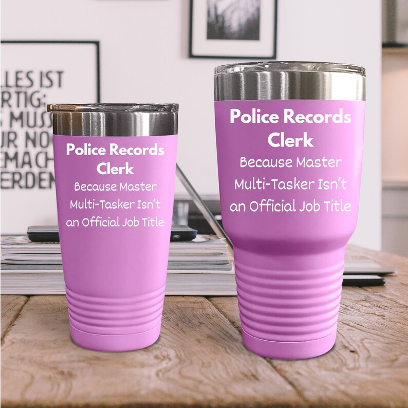 Police Records Clerk Tumbler, Police Records Clerk Gifts, Police ...