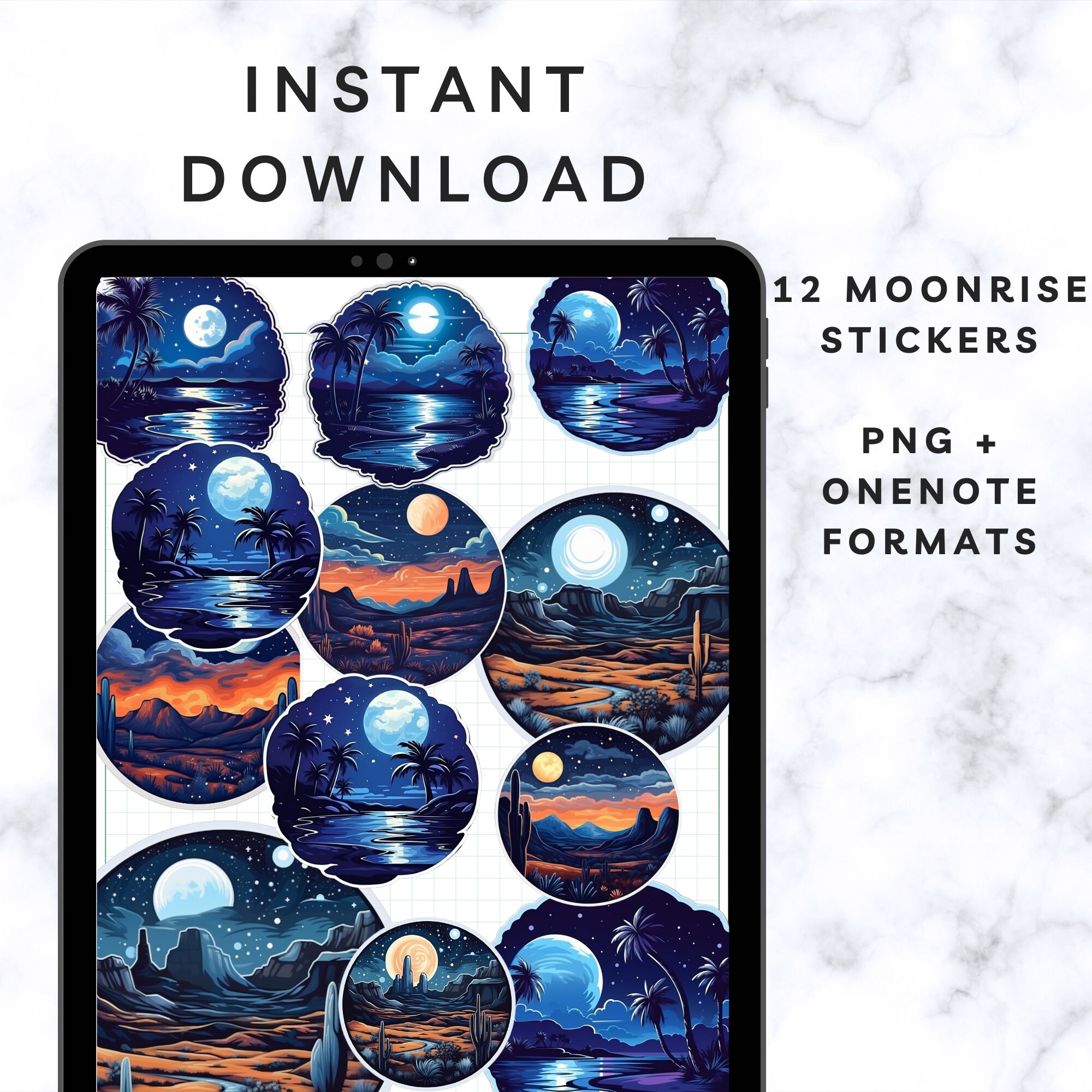 Night Sky PNG, Night Sky Sticker Moonlit Printable Stickers ...