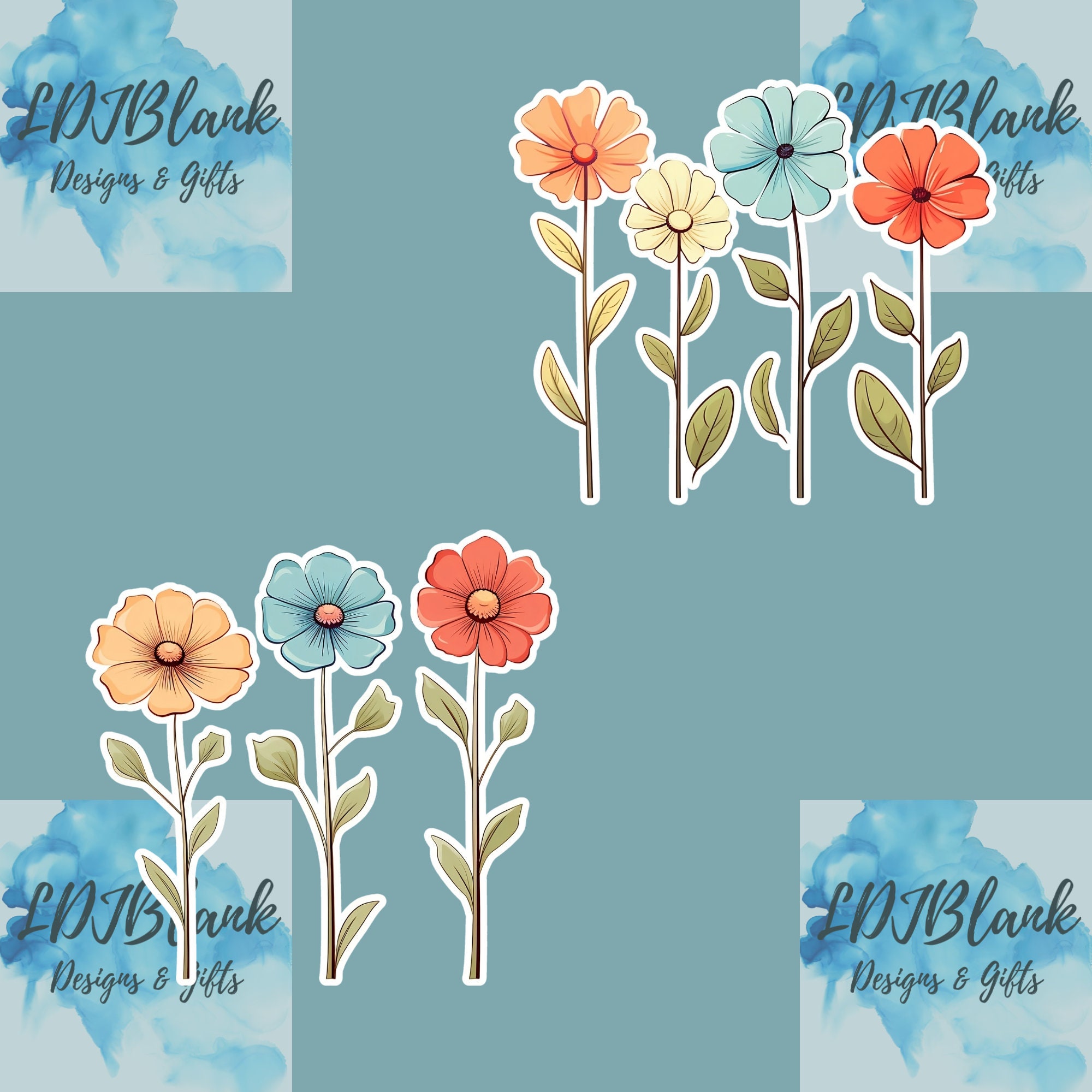 Onenote Stickers Retro Floral PNG, Plant Digital Stickers, Flower ...