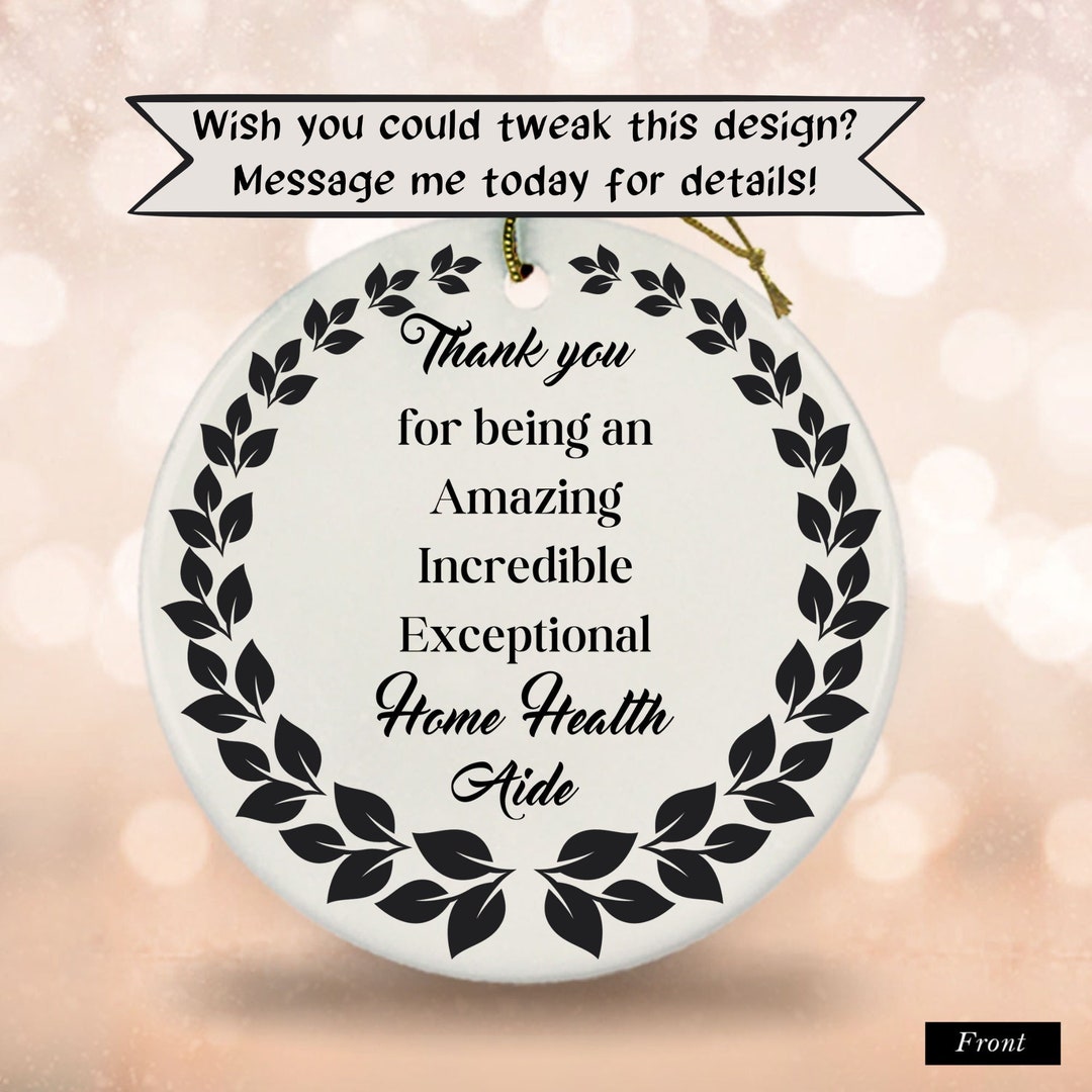 Home Health Aide Thank You, Ornament Gift for Home Health Aide, Thank ...