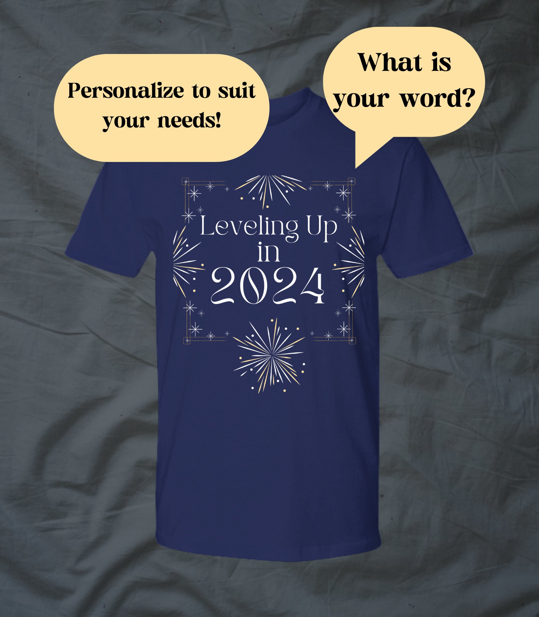 2024 Word of the Year, Personalized New Years Shirt, 2024 New Years Resolution, 2024 Resolutions ...