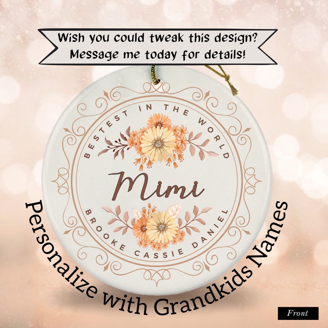 Mimi Ornament, Mimi Gift Personalized, Best Mimi, Mimi Valentine, Mimi ...