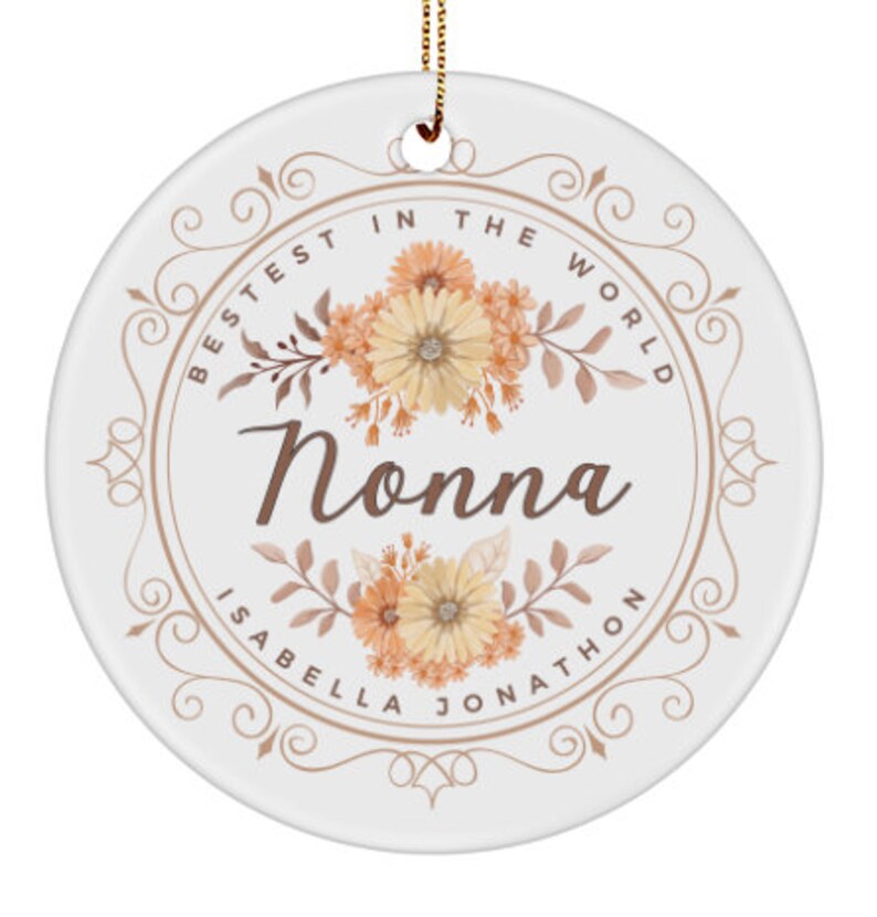Nonna Gifts With Grandchildren Names, Nonna Christmas Ornament, Nonna ...