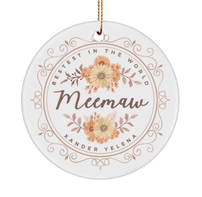 Meemaw Ornament, Meemaw Gifts Personalized, Best Meemaw, Meemaw ...