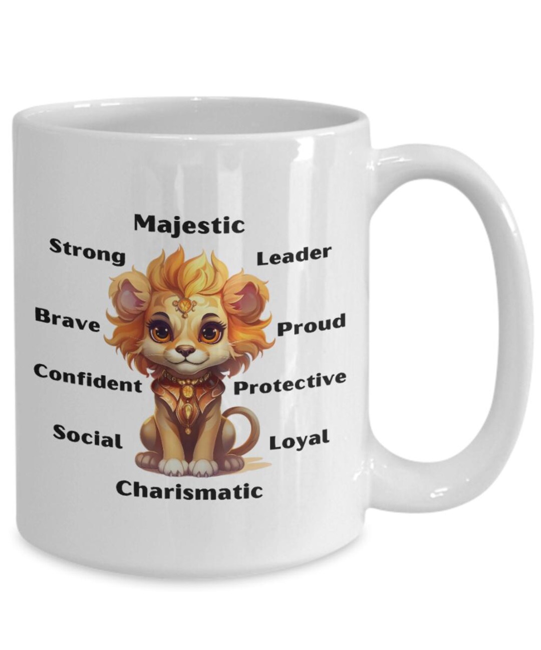 Lion Coffee Mug, Lion Mug, Lion Cup, Lion Gift, Lion Cub, Cute Lion ...