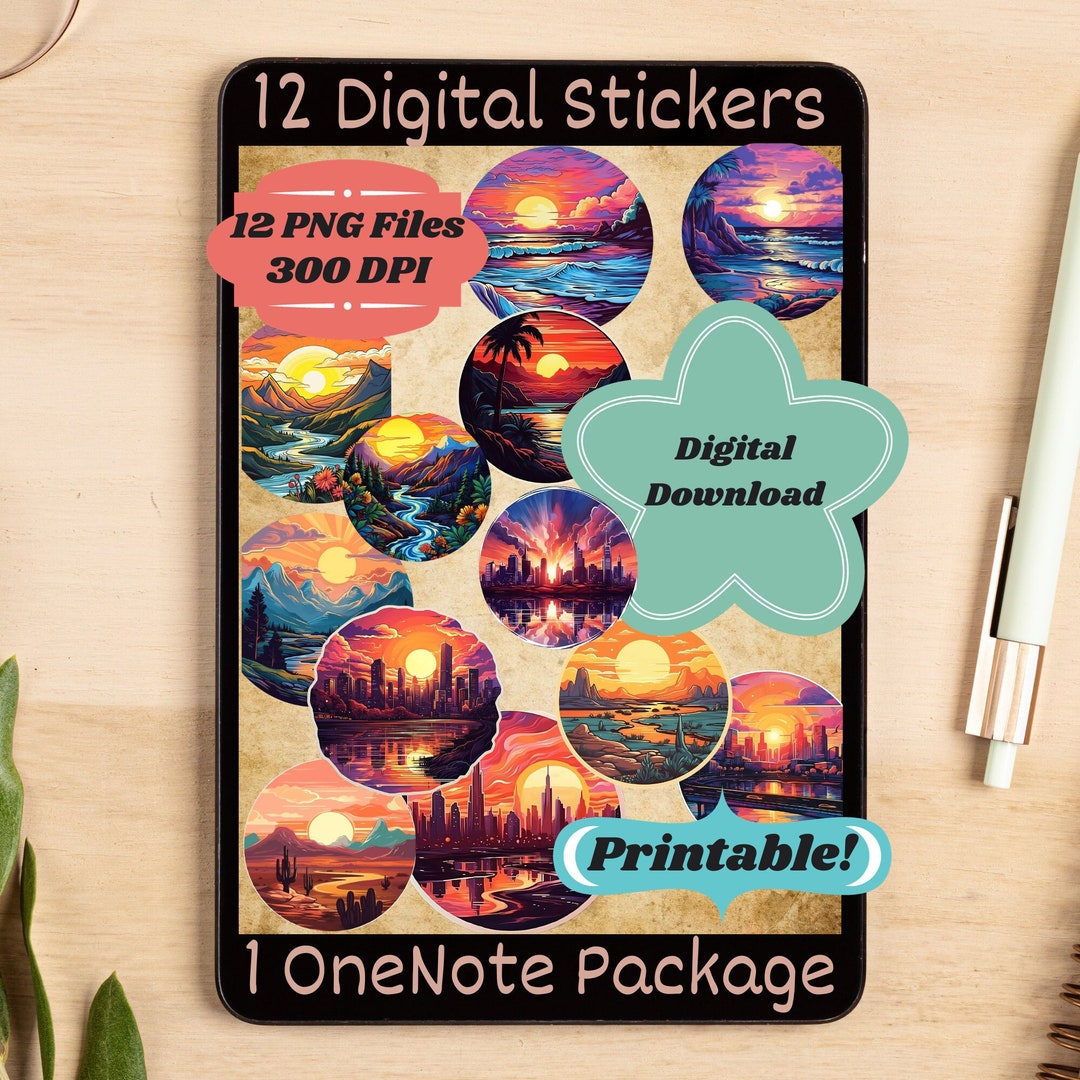 Sunrise Png, Sunrise Download, Sunrise Stickers Digital, Printable ...