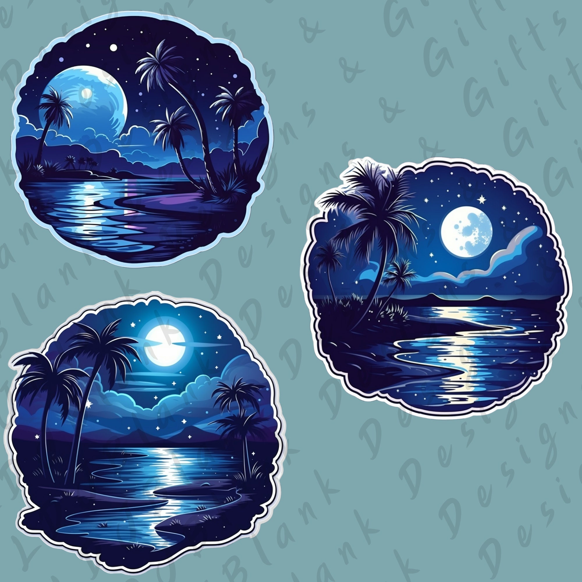 Night Sky PNG, Night Sky Sticker Moonlit Printable Stickers ...