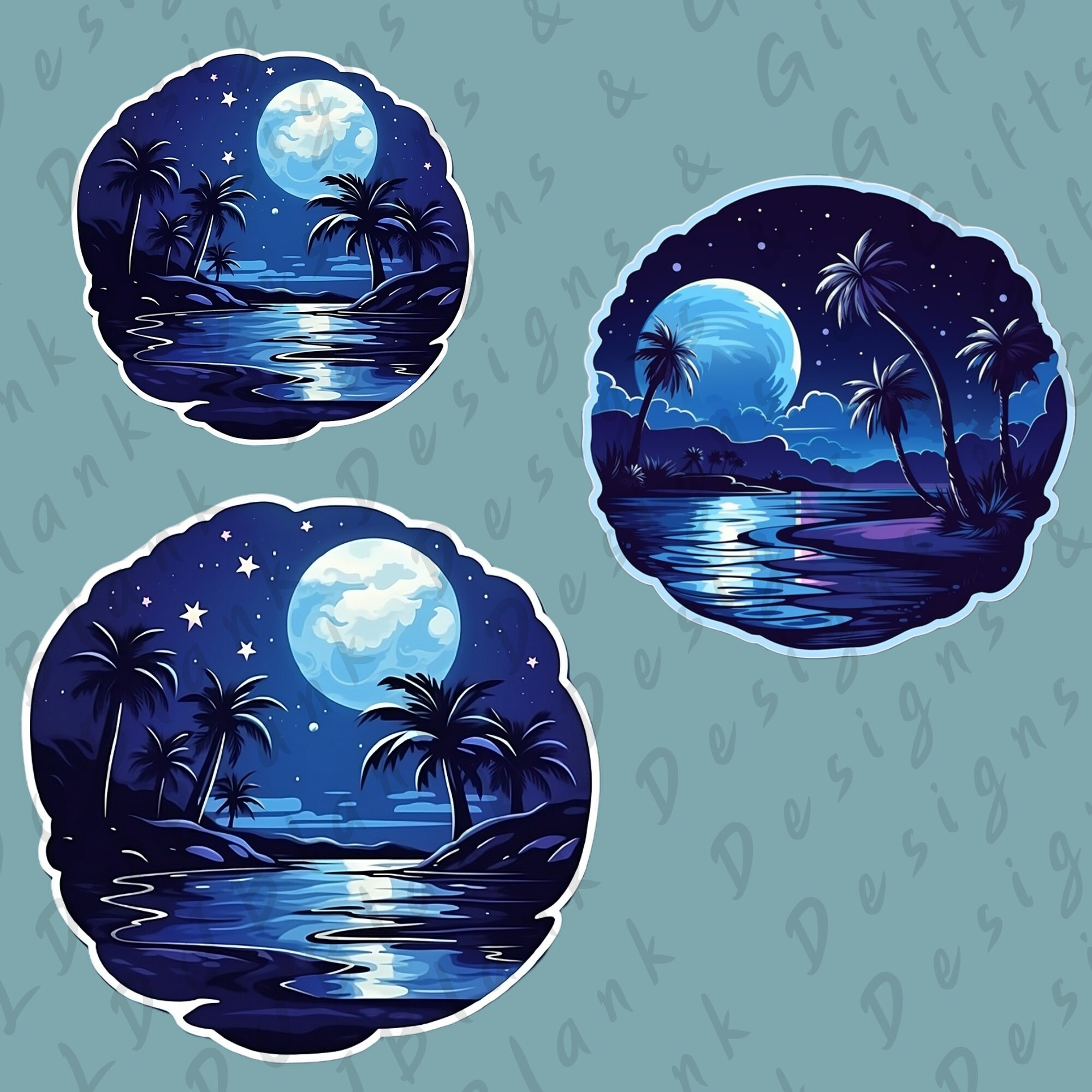 Night Sky PNG, Night Sky Sticker Moonlit Printable Stickers ...