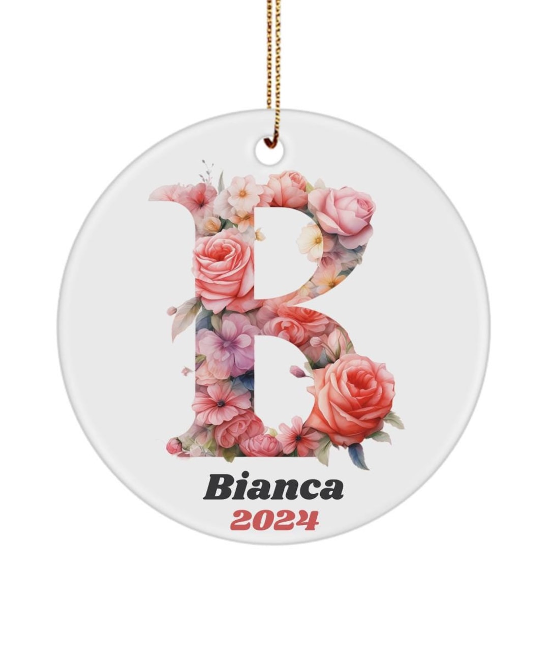 Letter B Wall Decor, Monogram Ornament, Floral Monogram, Name Ornament ...