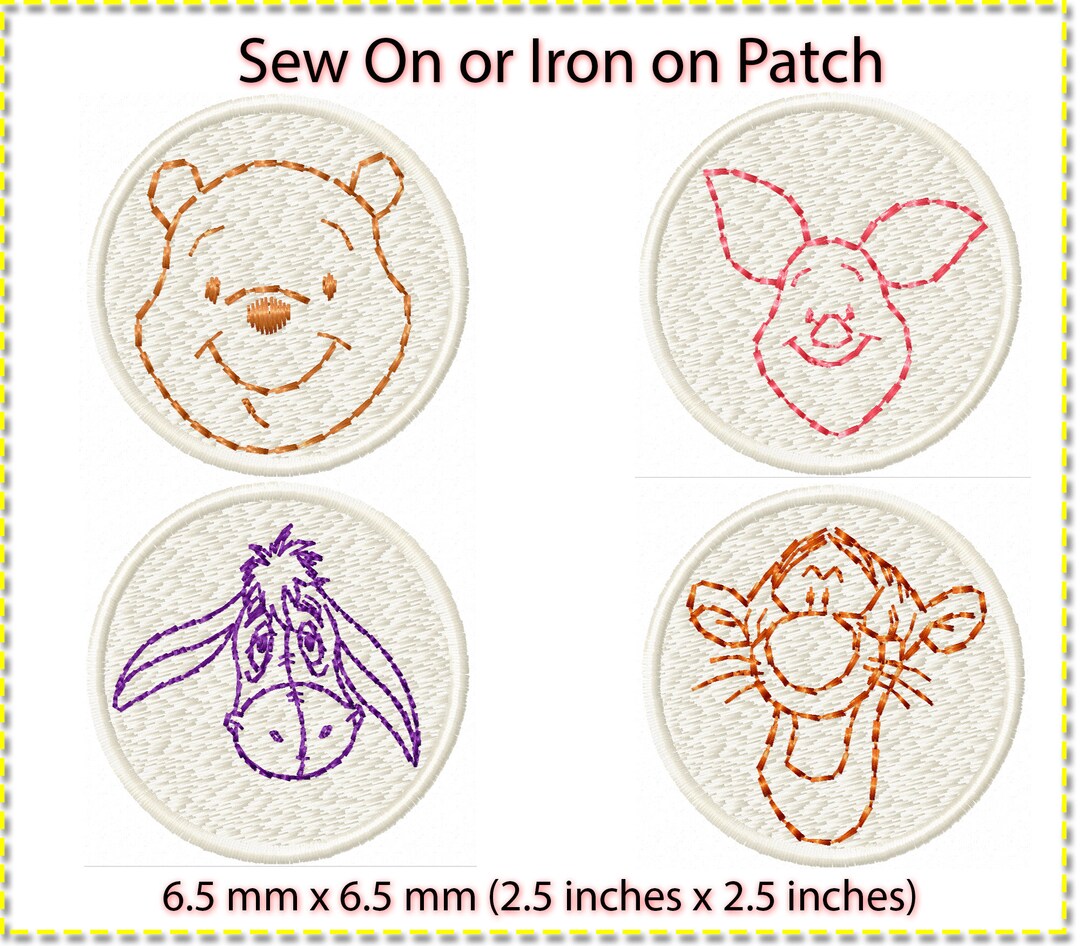 Patches, Sew on or Iron On. Pooh Bear Winnie the Pooh and Friends. 6.5 ...