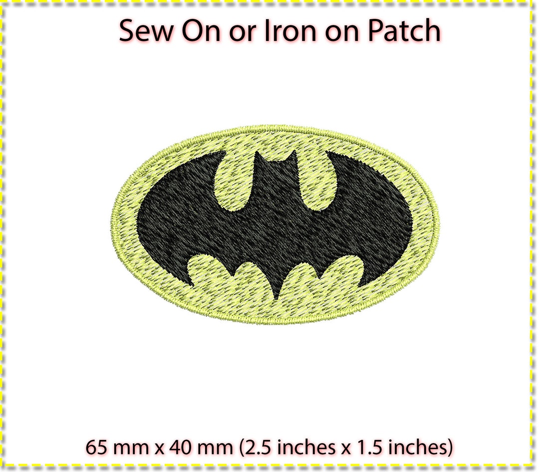 Batman Patch, Sew on or Iron on (2.6 X 1.5 Inches) - Etsy
