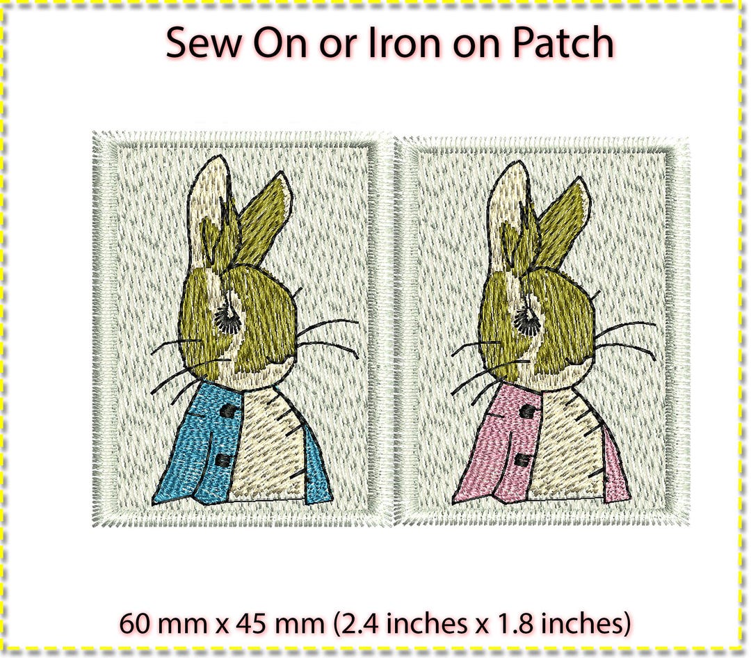 Patch, Sew on or Iron On. Peter Rabbit Flopsy Rabbit. 98 Mm X 45 Mm (4 ...