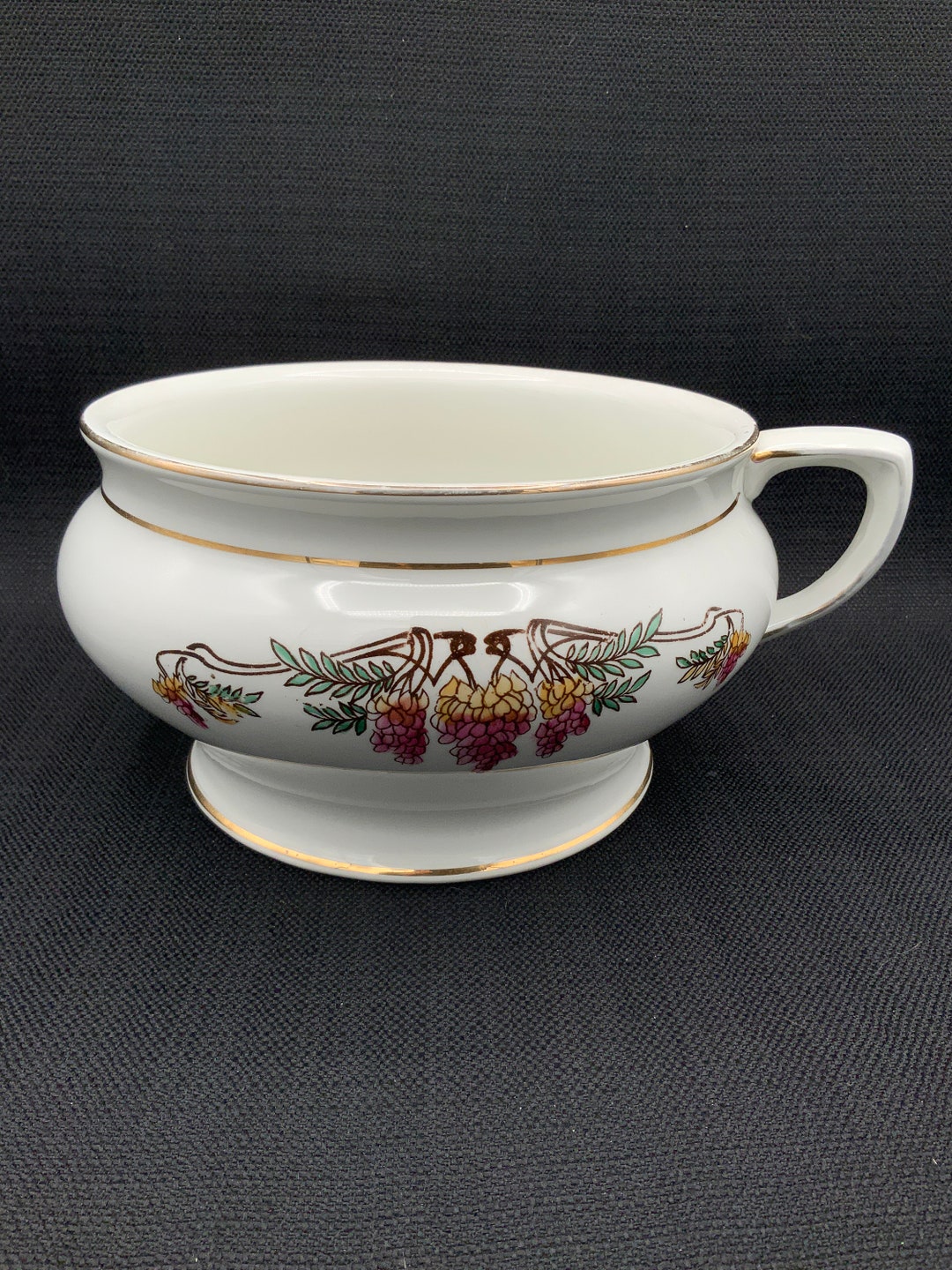 Vintage White Porcelain Chamber Pot: Victorian Bathroom Decor - Etsy