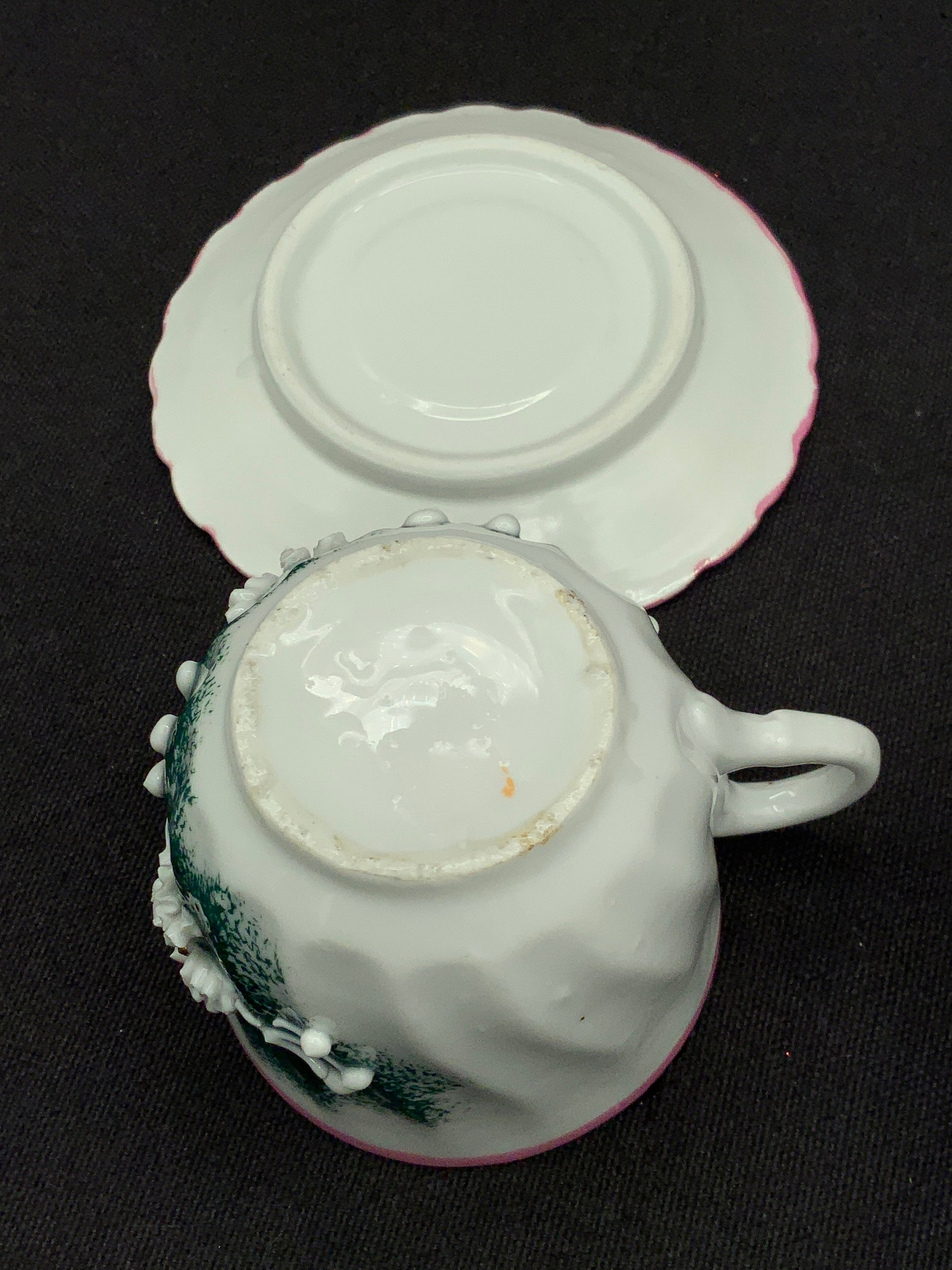 Vintage German Teacup and Saucer Set: Hand-painted Floral Porcelain ...