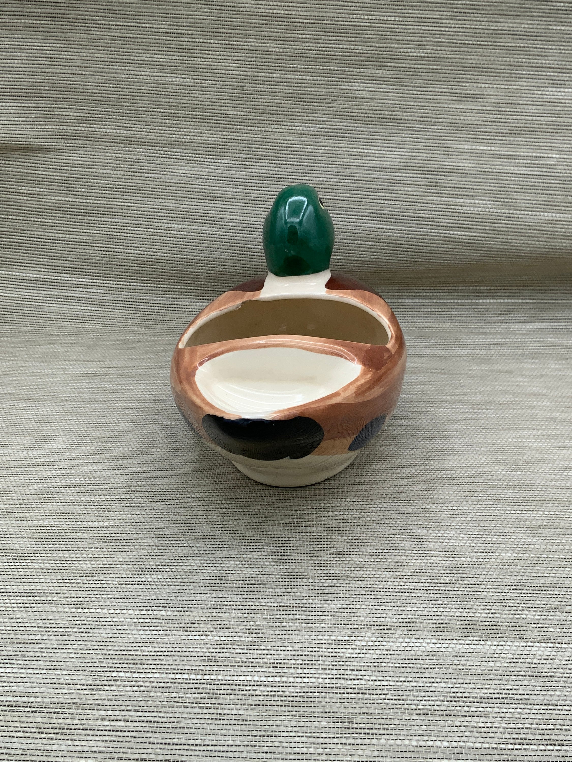 Vintage Ceramic Mallard Duck Planter, Decorative Bird Planter, Retro ...