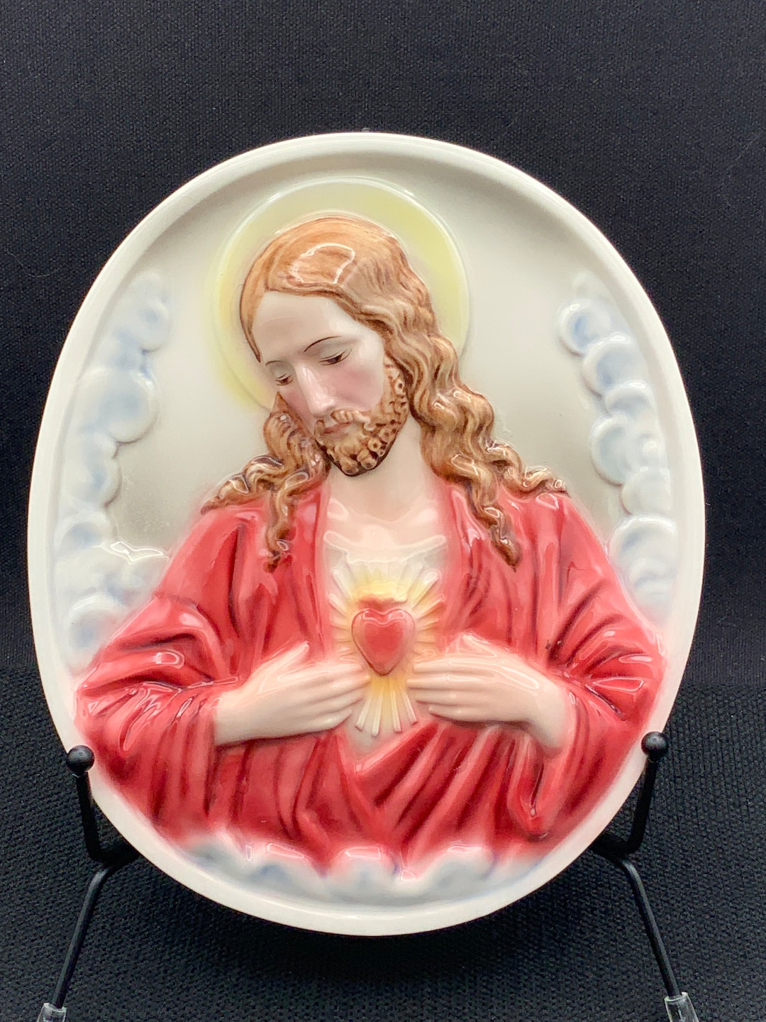Vintage Jesus Plaque, Christian Wall Art, Religious Home Decor, Jesus ...