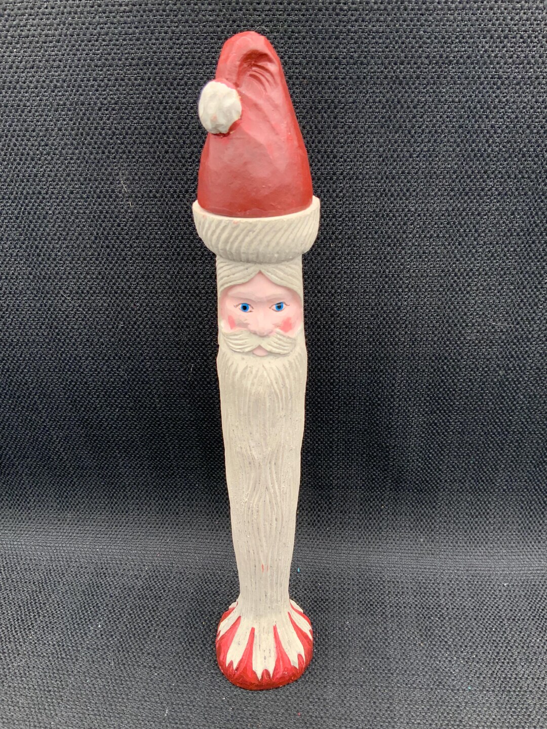 Wooden Santa Candle Holder With Removable Top, Country Kris Candlestick ...