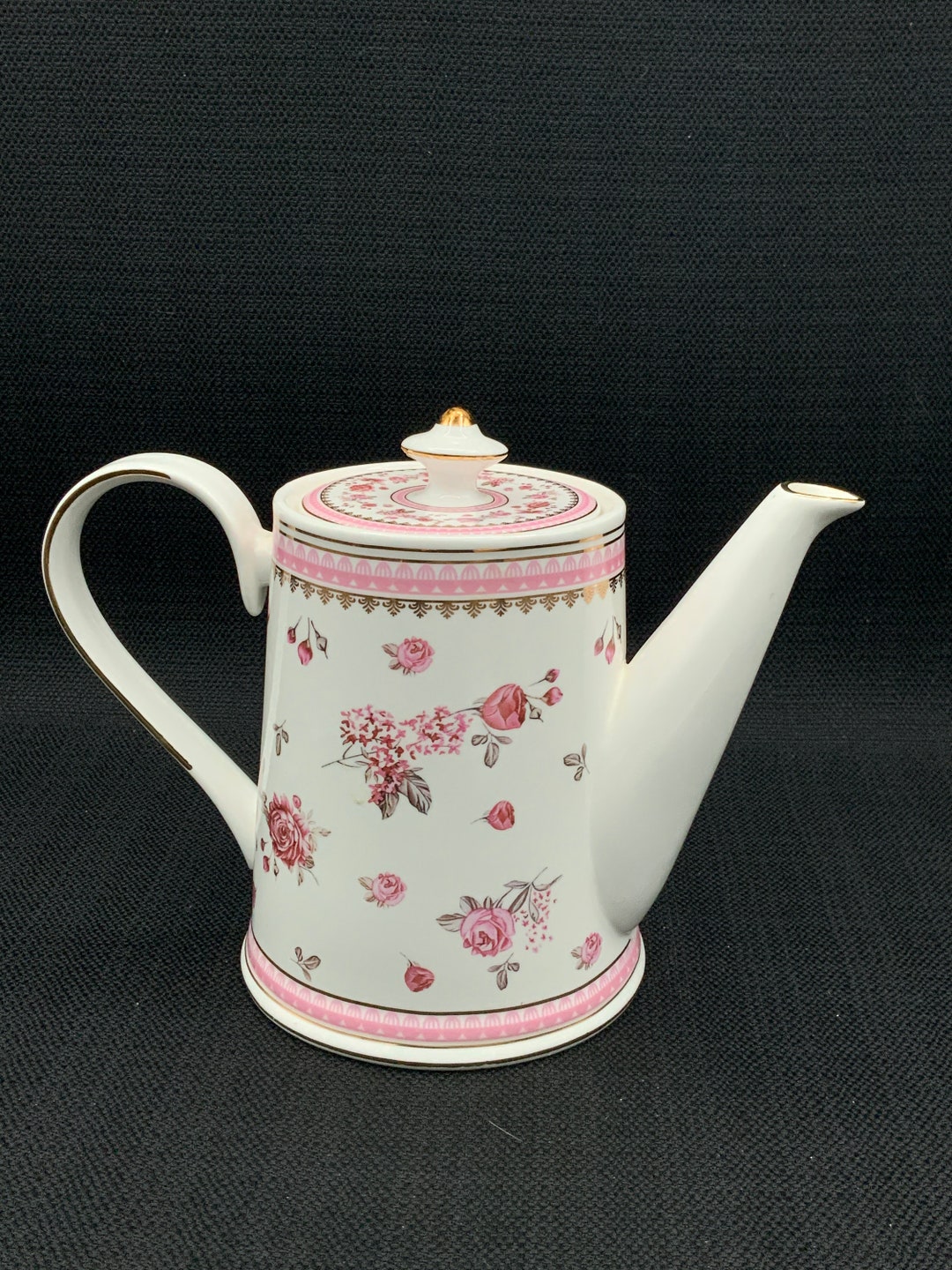 Shabby Chic Porcelain Teapot, Vintage Style Tea Pot, Flower Pattern ...