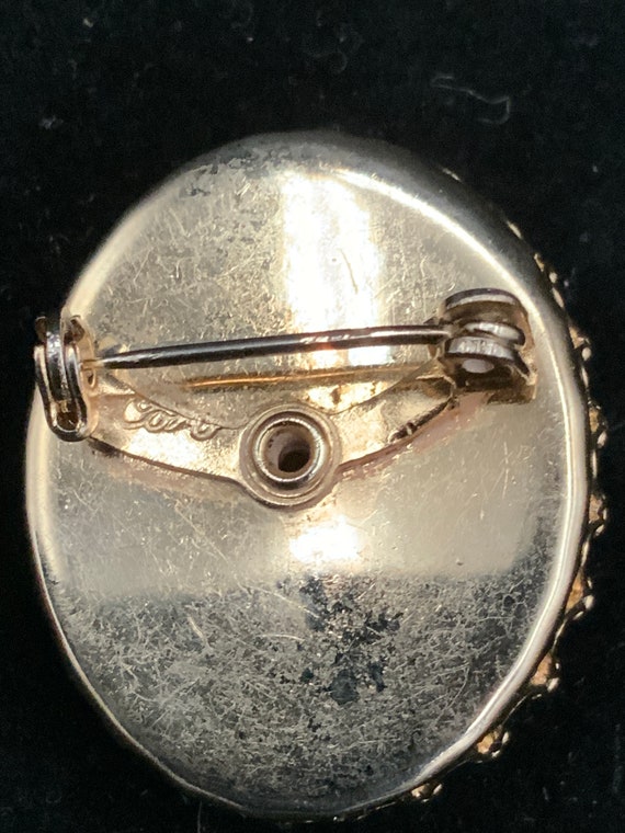 Vintage Coro Cameo Rhinestone Brooch Pin, Classic Cos… - Gem