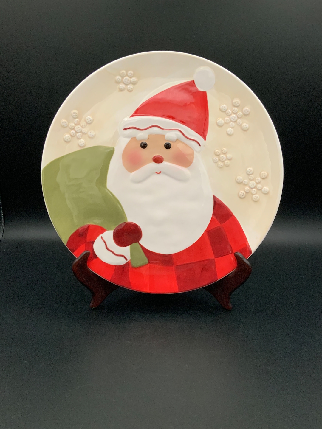 Hallmark Santa Serving Plate, Christmas Plate, Santa Claus Holiday ...
