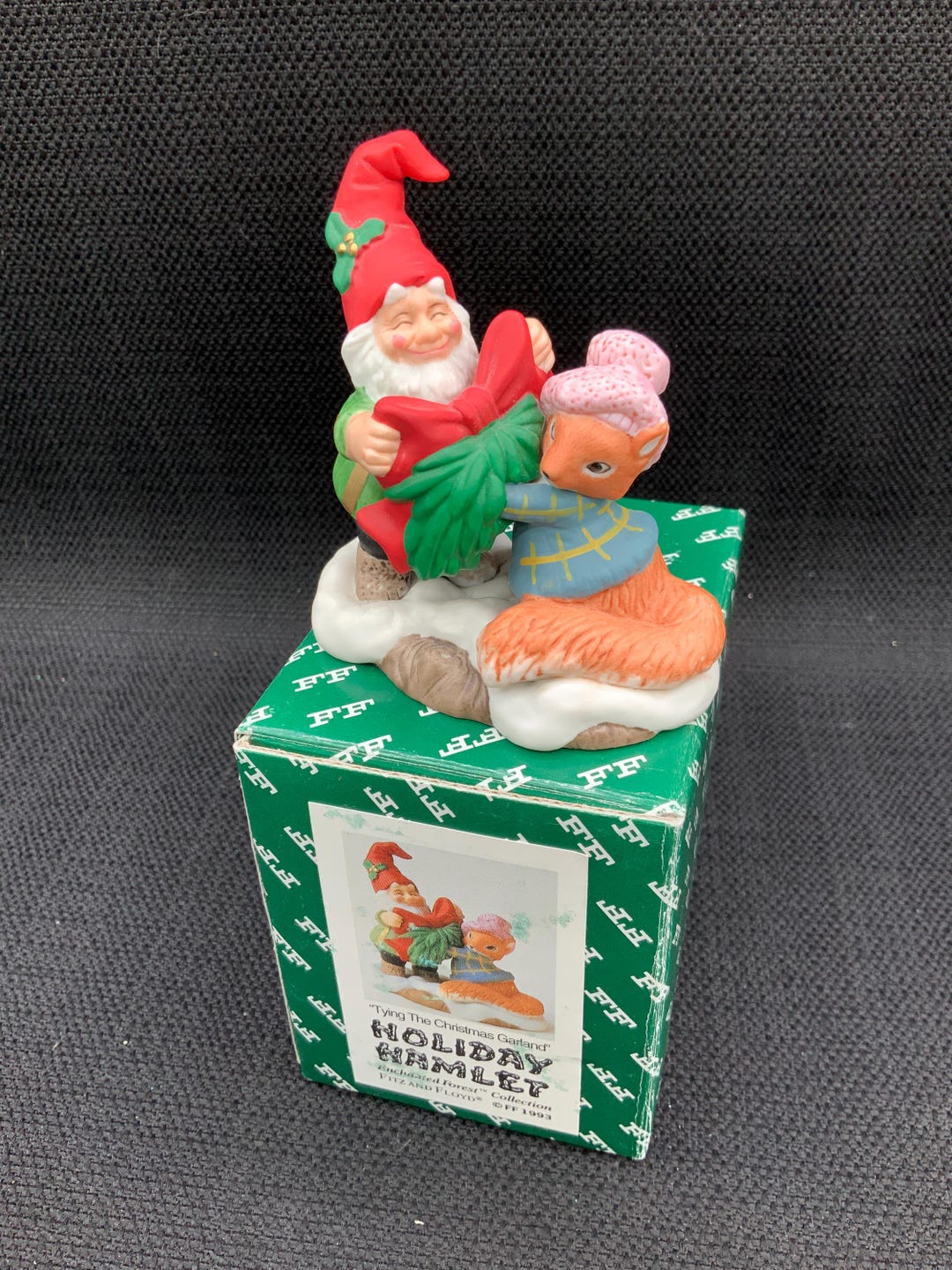 Fitz & Floyd Holiday Figurine, Christmas Garland Decor, Festive ...