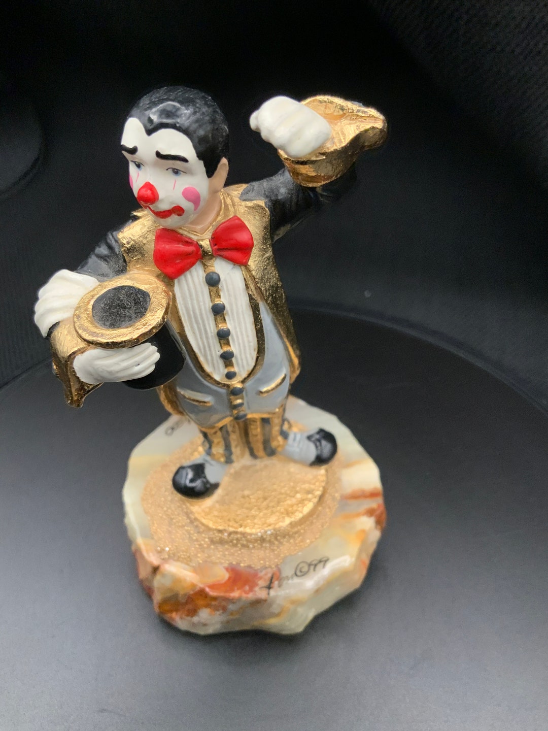 Vintage Ron Lee Gold Magician Clown, Top Hat and Tails Figurine ...